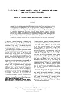 Beef cattle genetic and breeding projects in Vietnam and the future direction - DPI eResearch ...